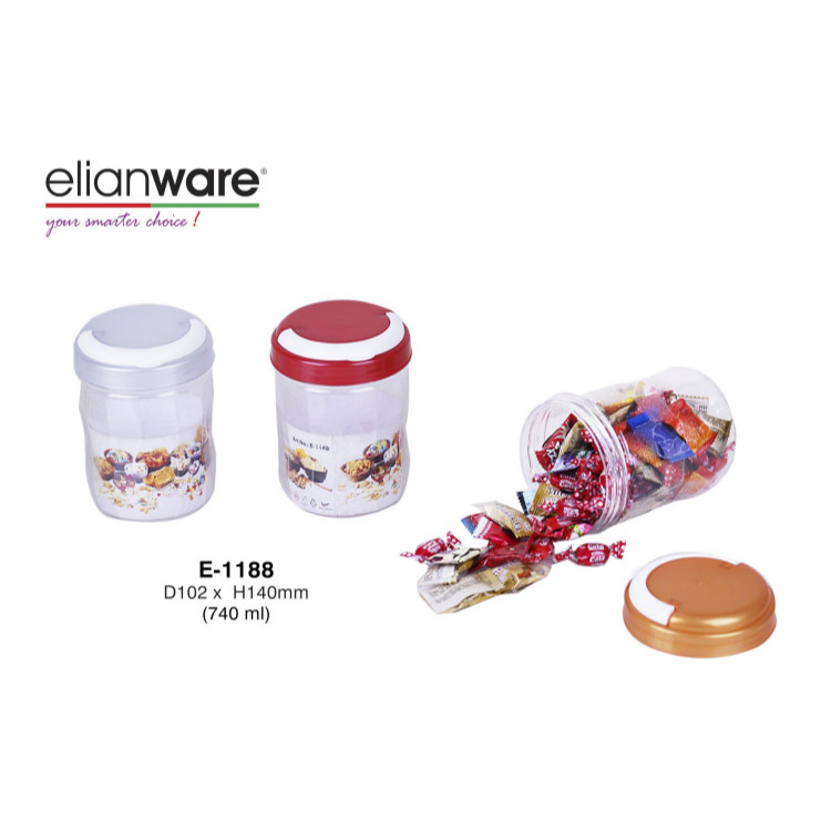 Elianware Round Container / Balang Kuih Raya 740ml / Bekas Kuih ...