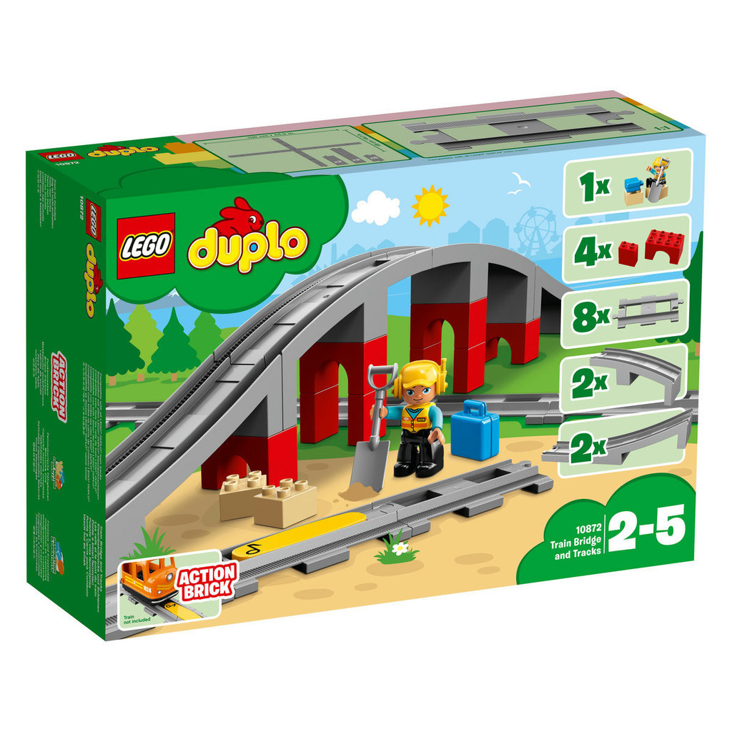 LEGO Duplo Train Bridge And Tracks (26 Pcs) 10872 | Shopee Malaysia