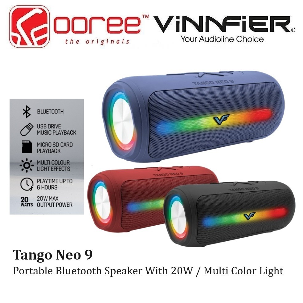 VINNFIER TANGO NEO 9 WIRELESS PORTABLE BLUETOOTH SPEAKER 20W / SUPPORT ...