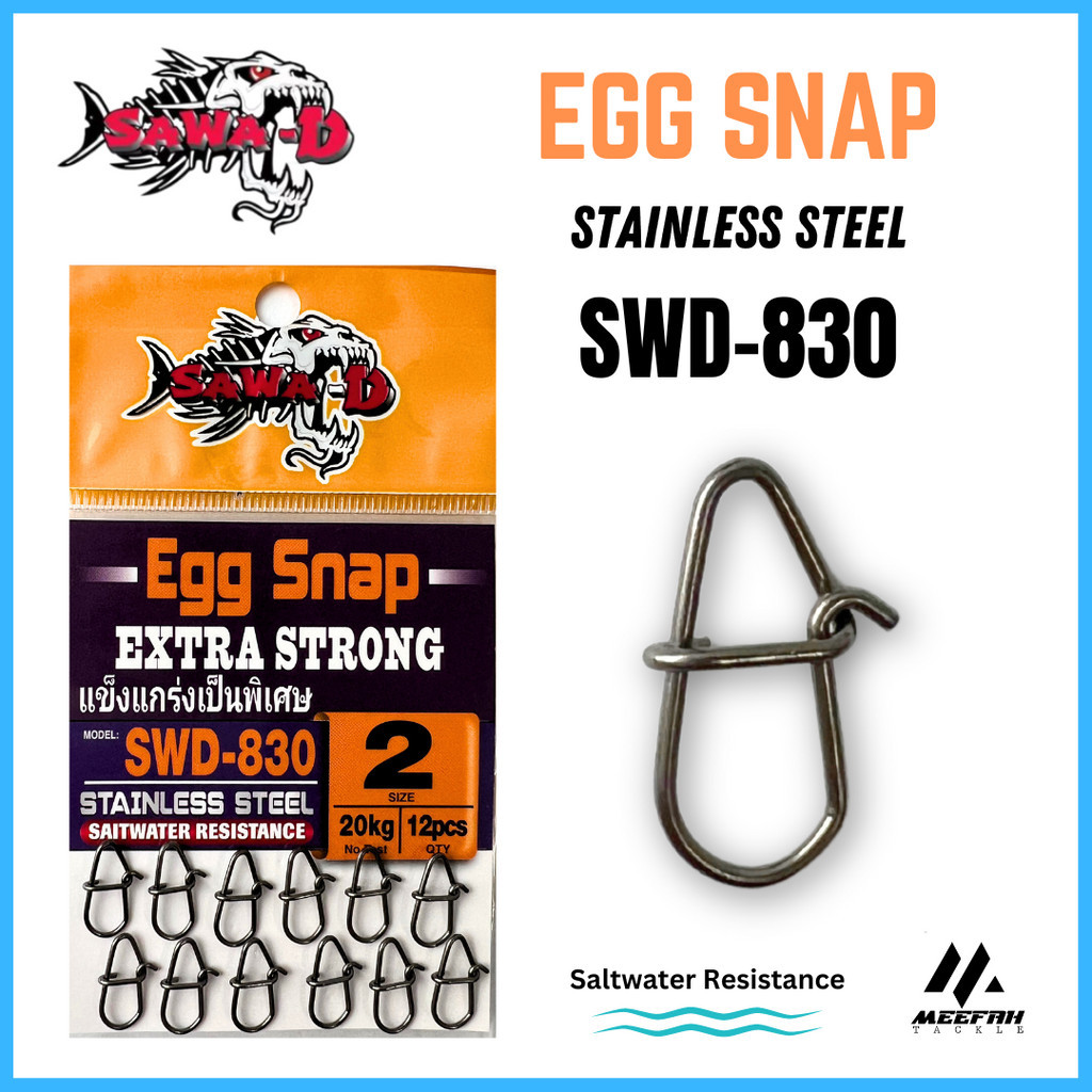 SAWA D SWD 830 Stainless Steel Egg Snap - Fishing Snap Kili Pancing | Shopee Malaysia