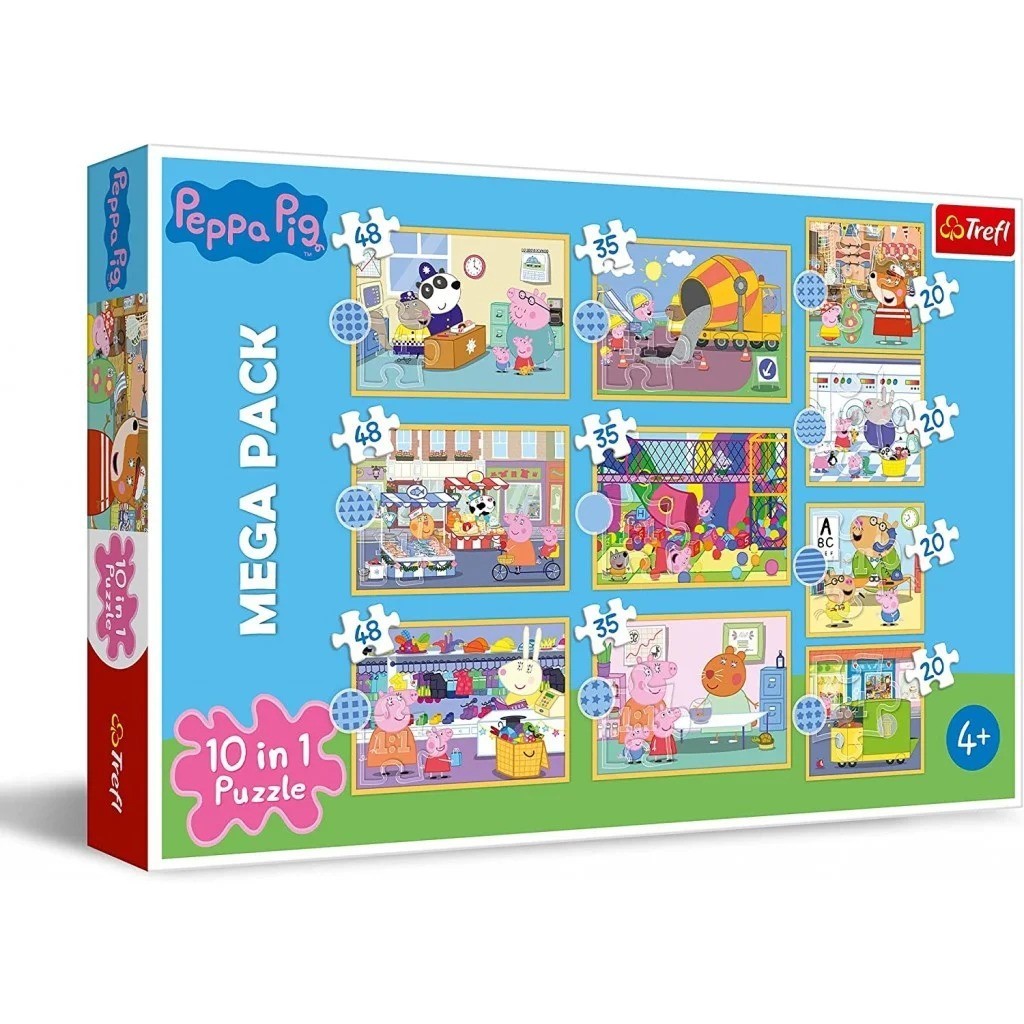 Trefl Peppa Pig Mega Pack 10 in 1 Puzzle | Shopee Malaysia