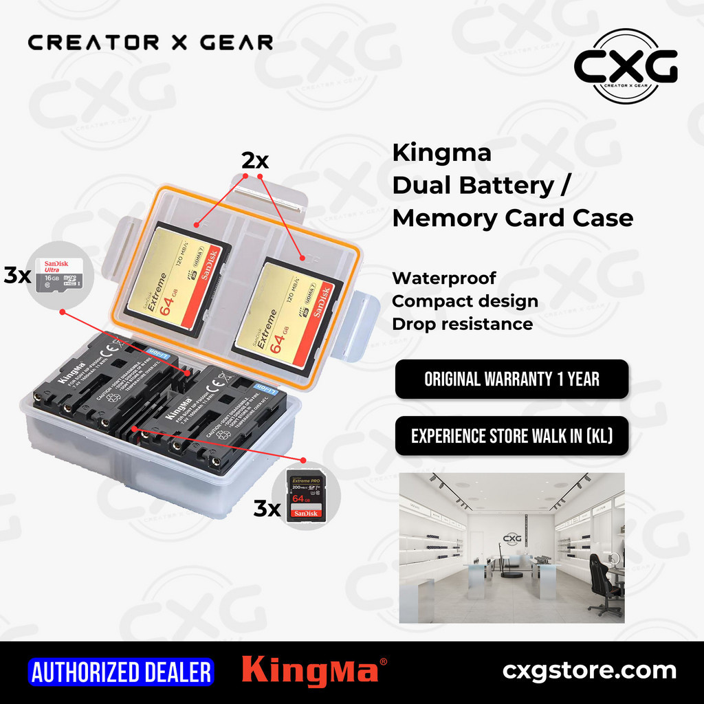Kingma Dual Battery / Memory Card Case For LPE5 / FZ100 / EL15 / W126 ...