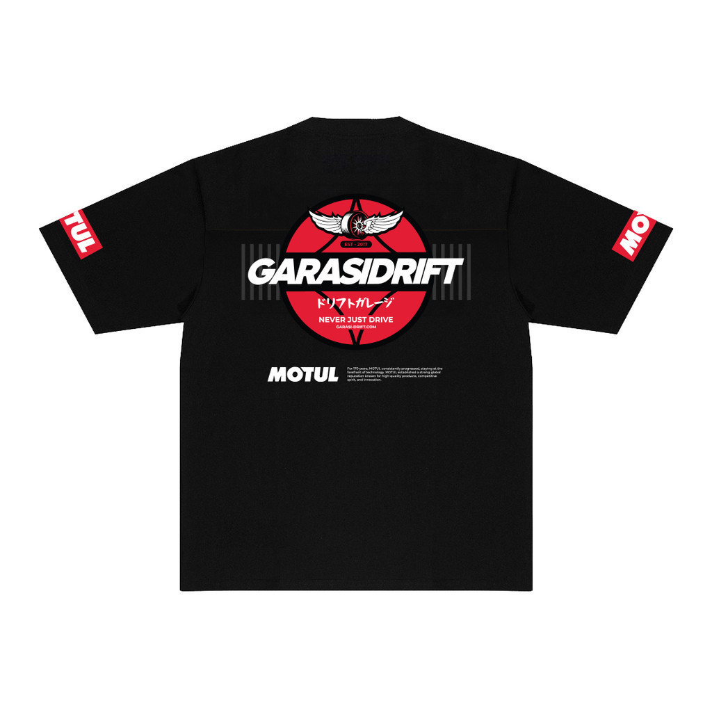 Garage Drift x Motul T-shirt Vintage Black | Shopee Malaysia
