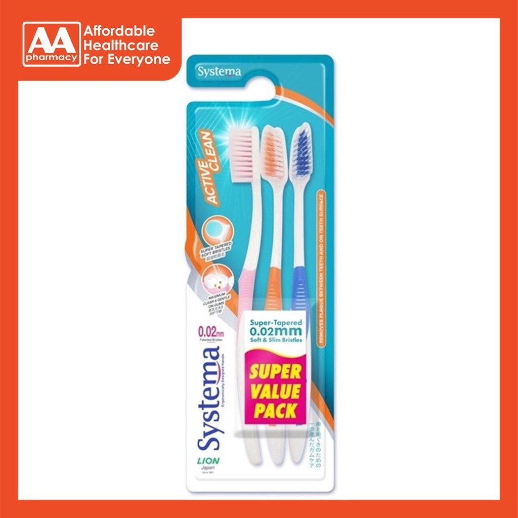 Systema Active Clean Toothbrush 3 pcs (Value Pack) | Shopee Malaysia