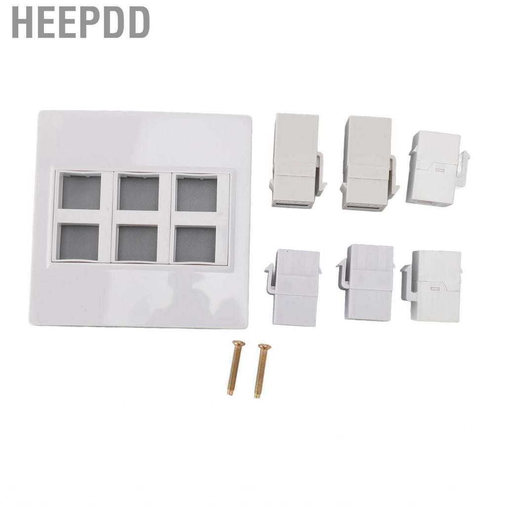 HEEPDD USB3.0 RJ45 Wall Plate 4K 60HZ 6 Port Full Duplex HD Multimedia ...