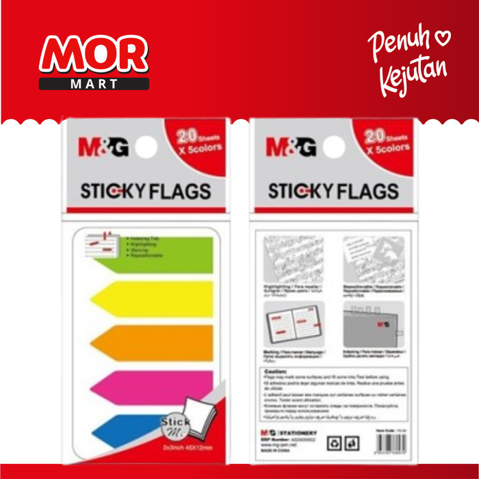 M&g 2x3 Sticky Flags 20's YS-99 Size 45x12mm | Shopee Malaysia