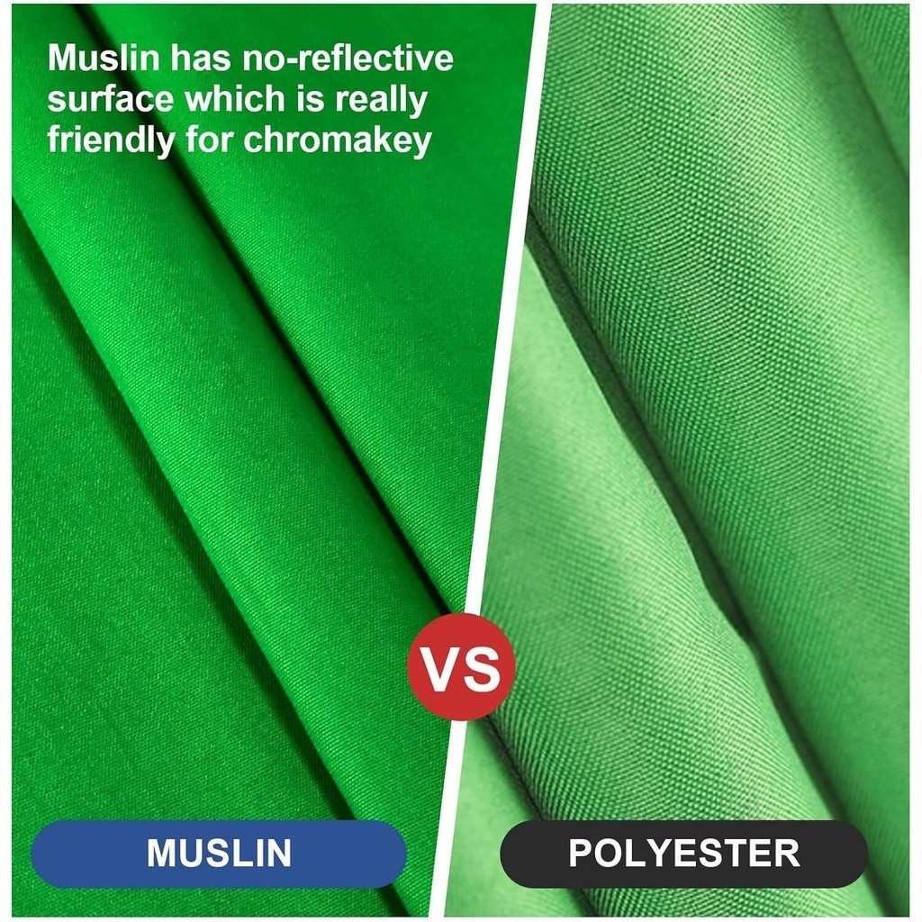 CGZ Chromakey Muslin Backdrop High Density with Rod Pocket For Green ...
