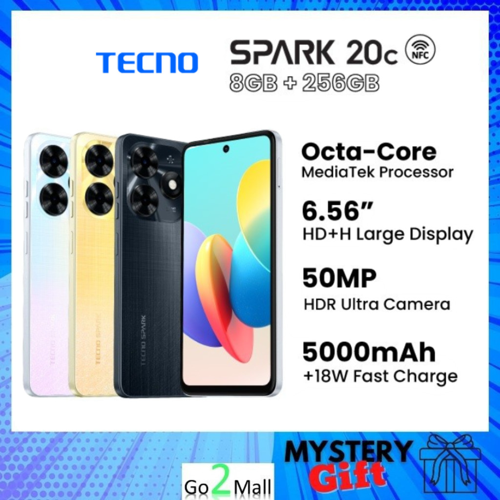 TECNO Spark 20C Smartphone (8GB RAM + 256GB ROM / Mediatek Octa-core ...