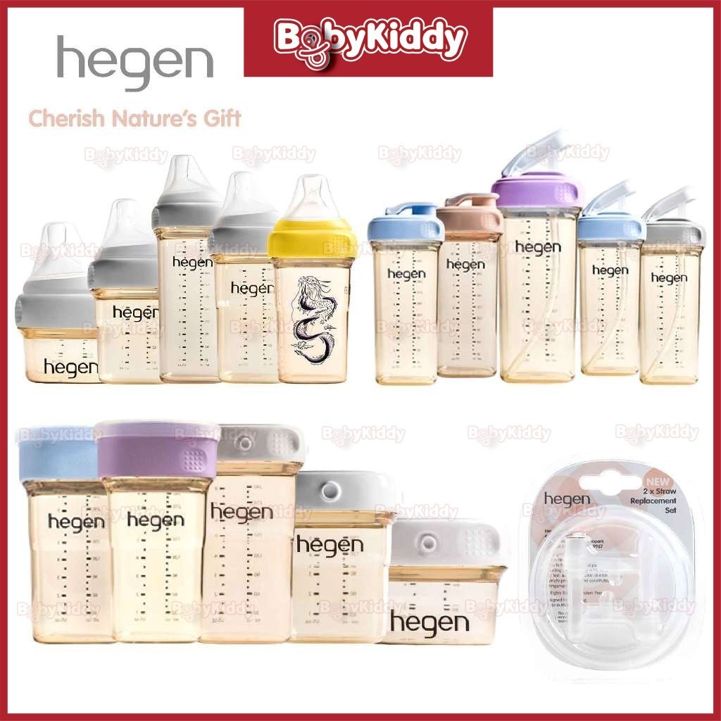 Hegen PCTO Feeding Bottle PPSU 60ML 150ML 240ML 330ML | Drinking Bottle Straw Cup | All Rounder ...