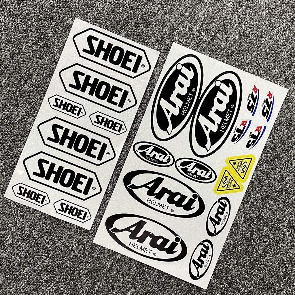 Motorcycle helmet modification sticker SHOEI original size reflective ...