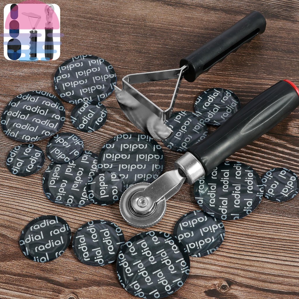 120Pcs Tire Patch Kit 32/42/58mm Tire Rubber Repair Patch Kit with ...