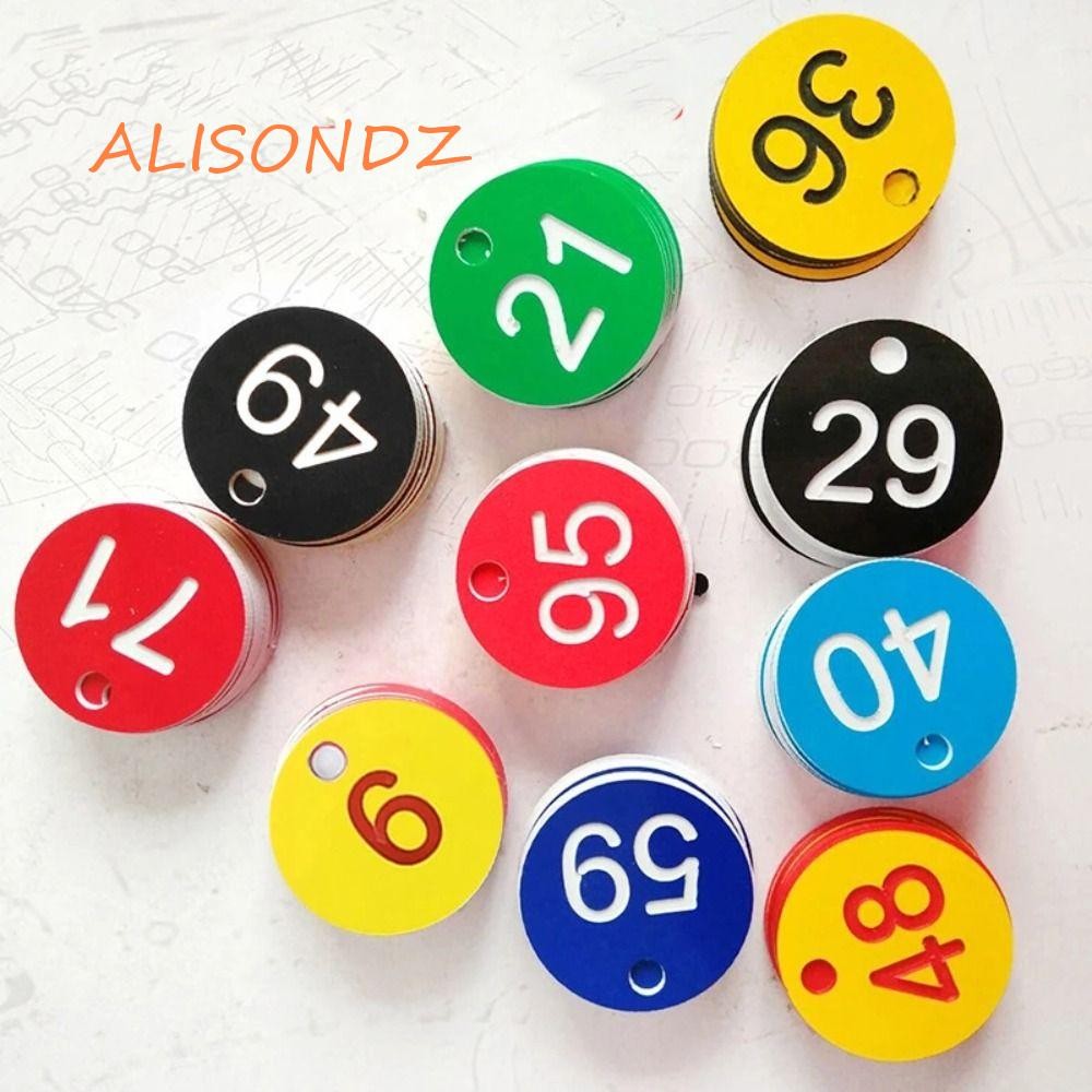 ALISONDZ Beehive Tags, Colorful Round Sequential Numbers Sign Labels ...