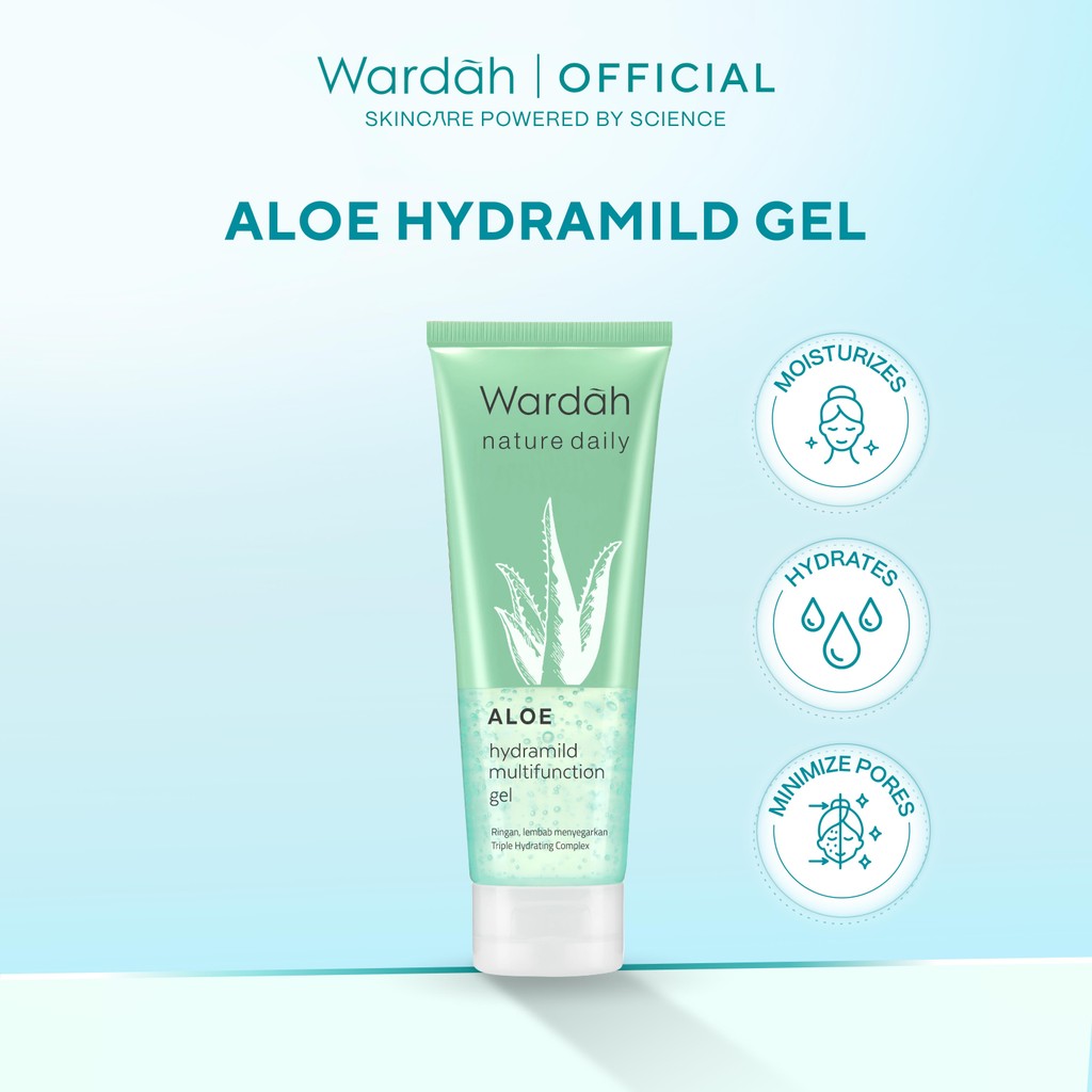 Wardah Nature Daily Aloe Hydramild Multifunction Gel 100ml - 3XSkin ...