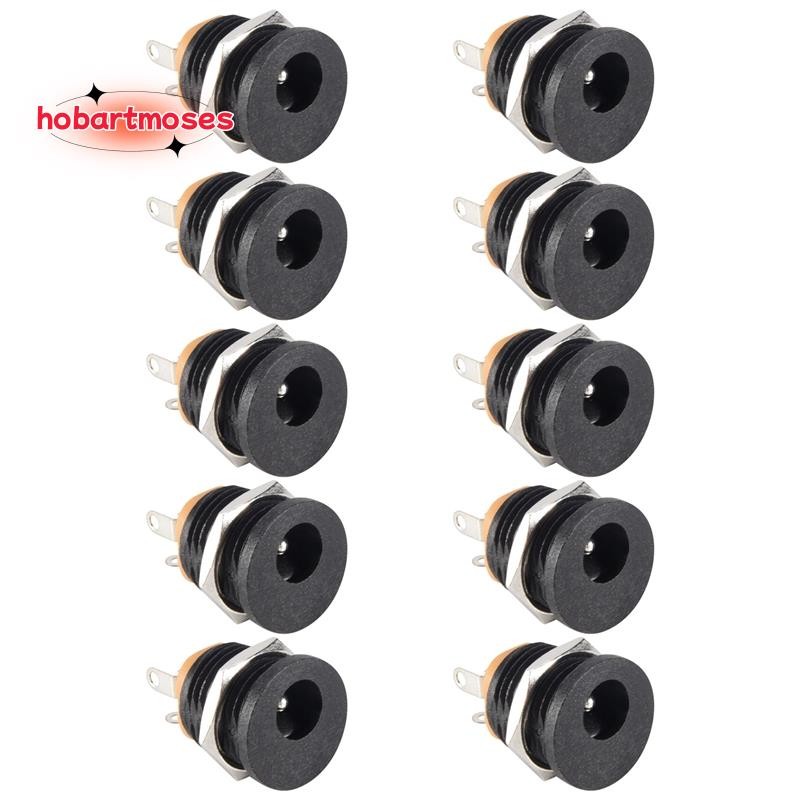 10 Pcs 3-terminal Soldering 2.1mm x 5.5mm Female Power Jack DC Socket ...