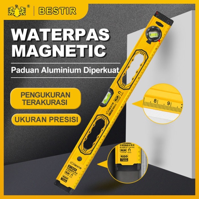 Spirit Level Magnetic Torpedo Level Ruler 600mm Heavy Duty Accurate ...