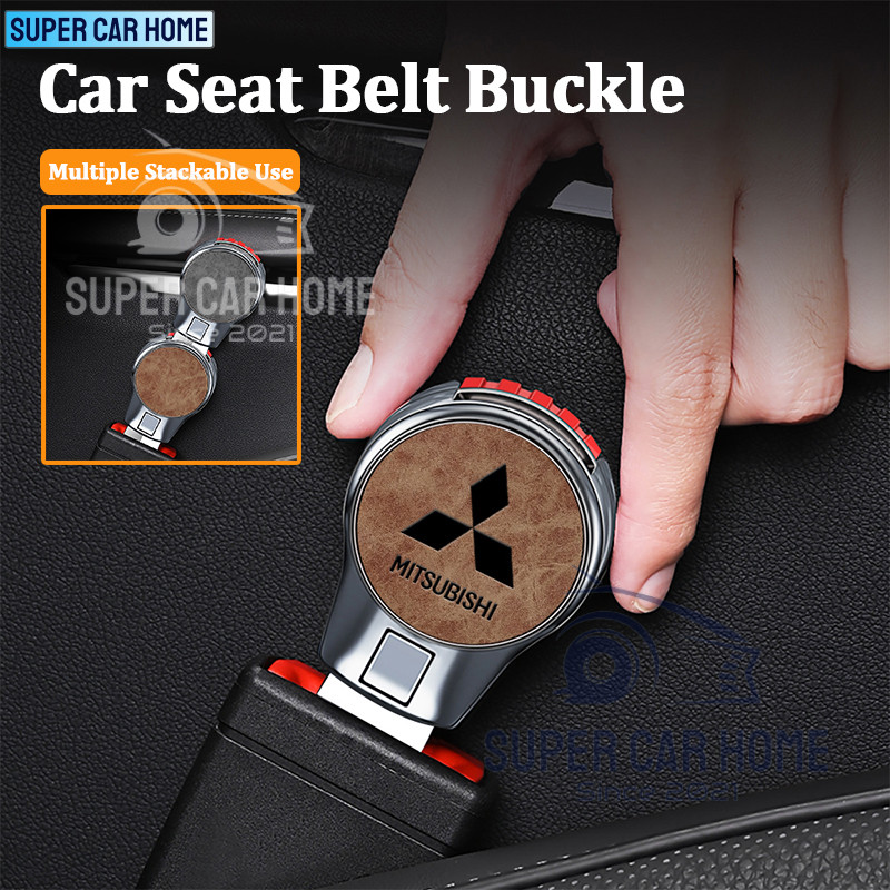 SCH 1 PC Car Safety Seat Belt Clip Buckle Leather Seatbelt Adjustable ...