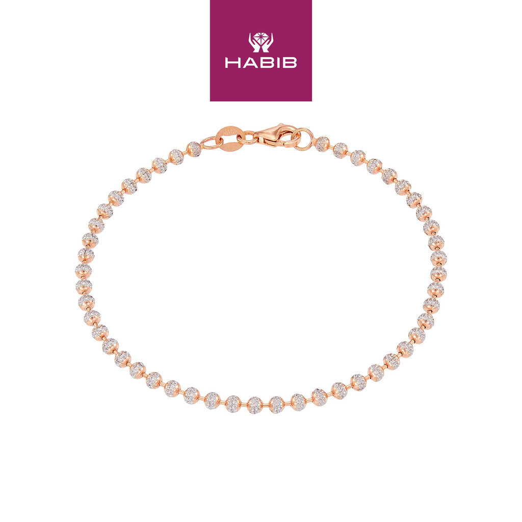 HABIB BEADS PLANET | Oro Italia 916 Rose and White Gold Bracelet ...