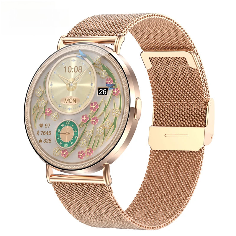 T8 Female Women Smart Watch 1.32" AMOLED Always On Screen 3D Dynamic UI ...