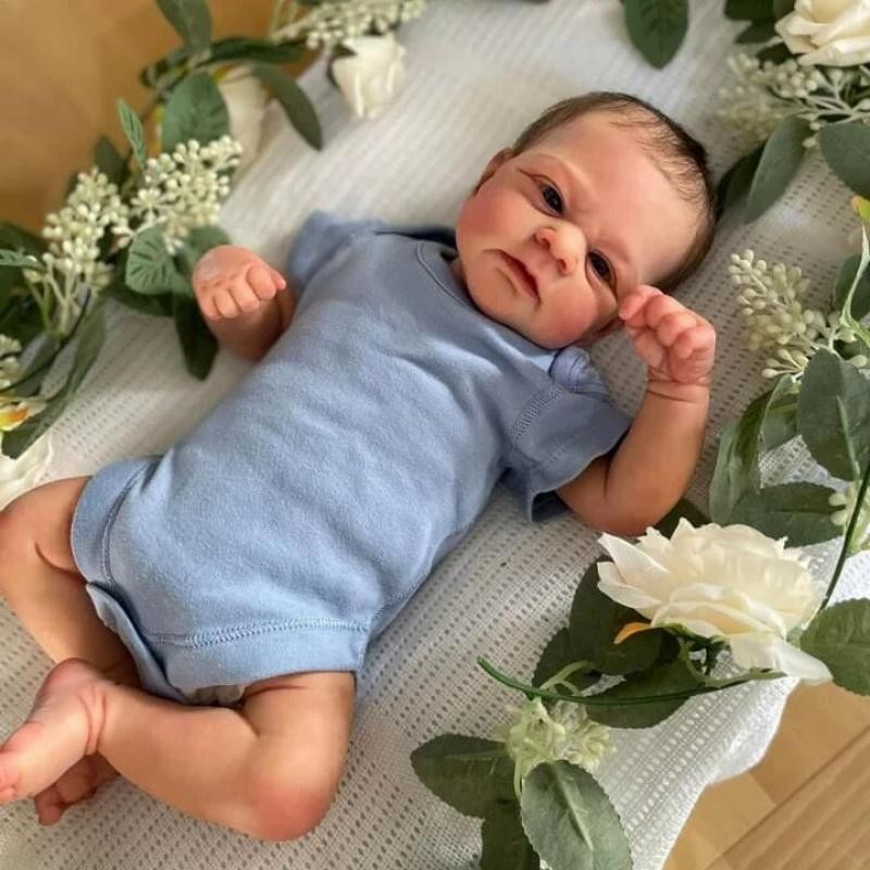 19inch Elijah Reborn Baby Already Painted Finished Doll Awake Newborn ...