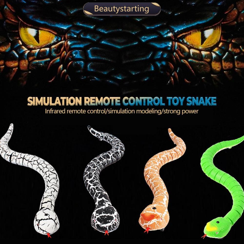 BEAUTYSTARTING Lifelike Realistic Remote Control Snake Trick Toy Long ...