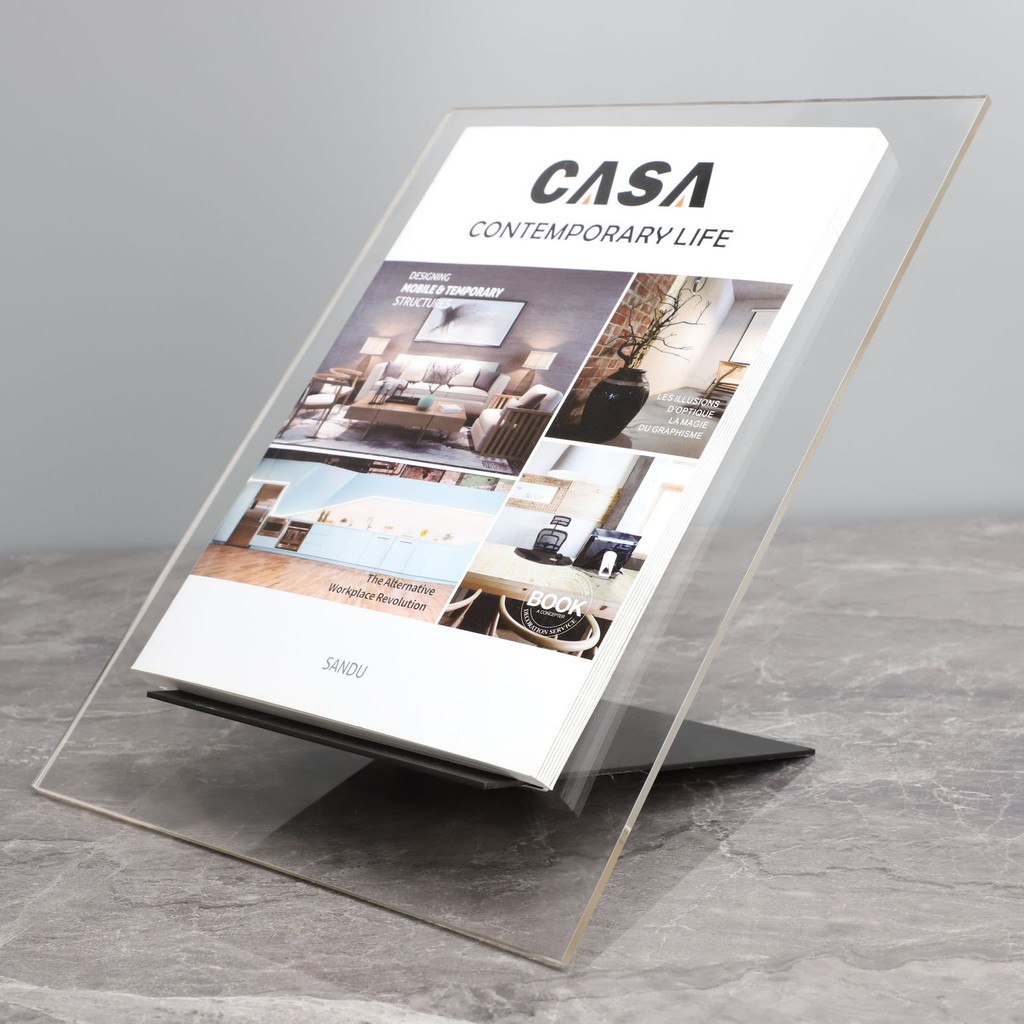 Rak majalah akrilik ringkas dan moden, alat letak barang kreatif rak ...