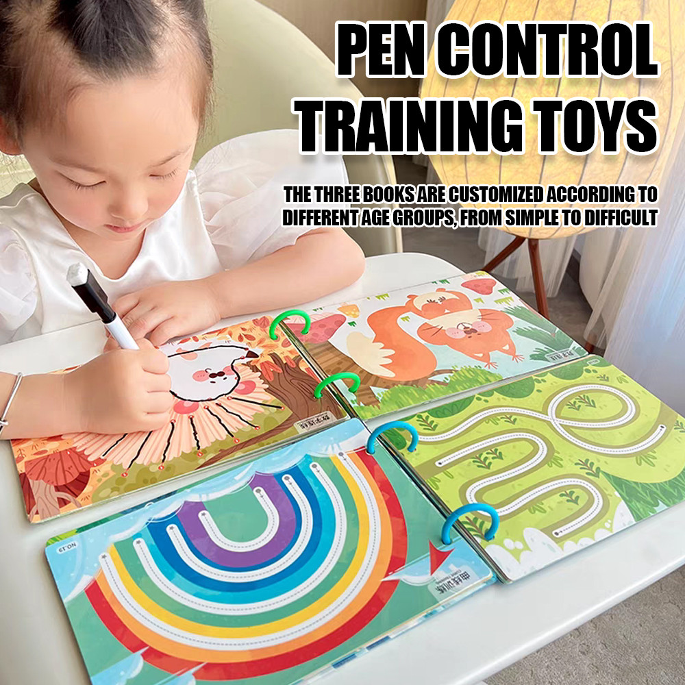 48 Pages Kid Magical Tracing Workbook Pen Control Training Book ...