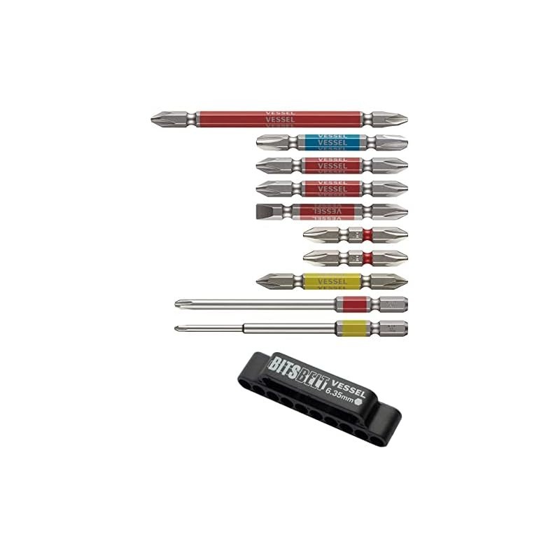 VESSEL 40V Rigid Bit Belt Holder Holds 10 most frequently used bits ...