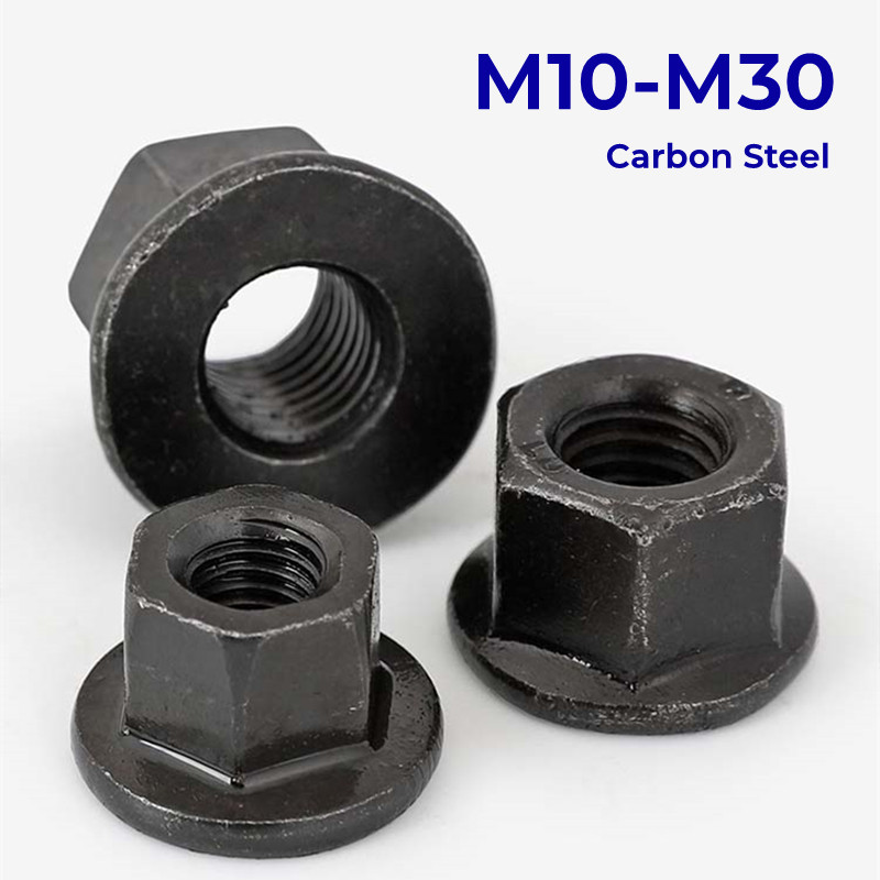 Black Carbon Steel Flange Platen Nuts M10 M12 M14 M16 M18 M20 M24 M27 ...