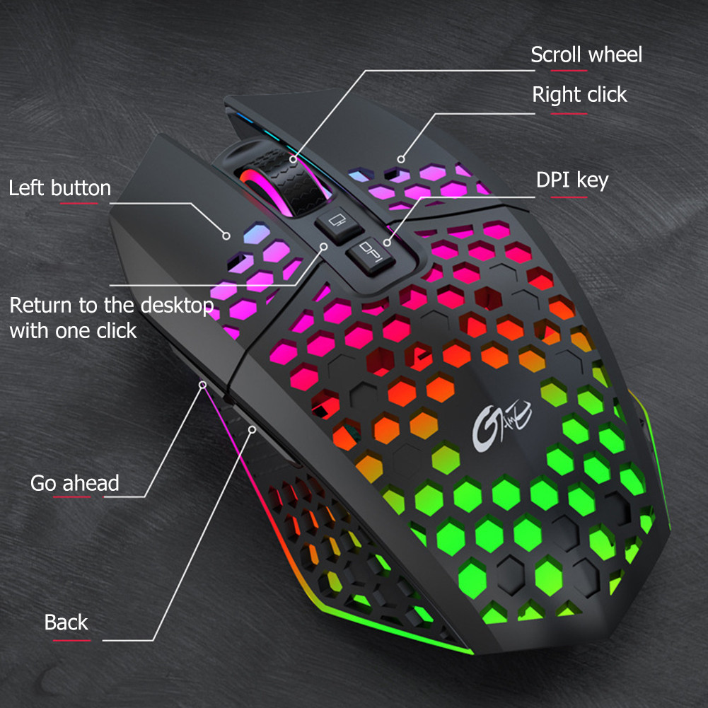 [ElectronicMall01.my] Wireless Gaming Mouse 3 Gears X801 8 Buttons 1600 ...