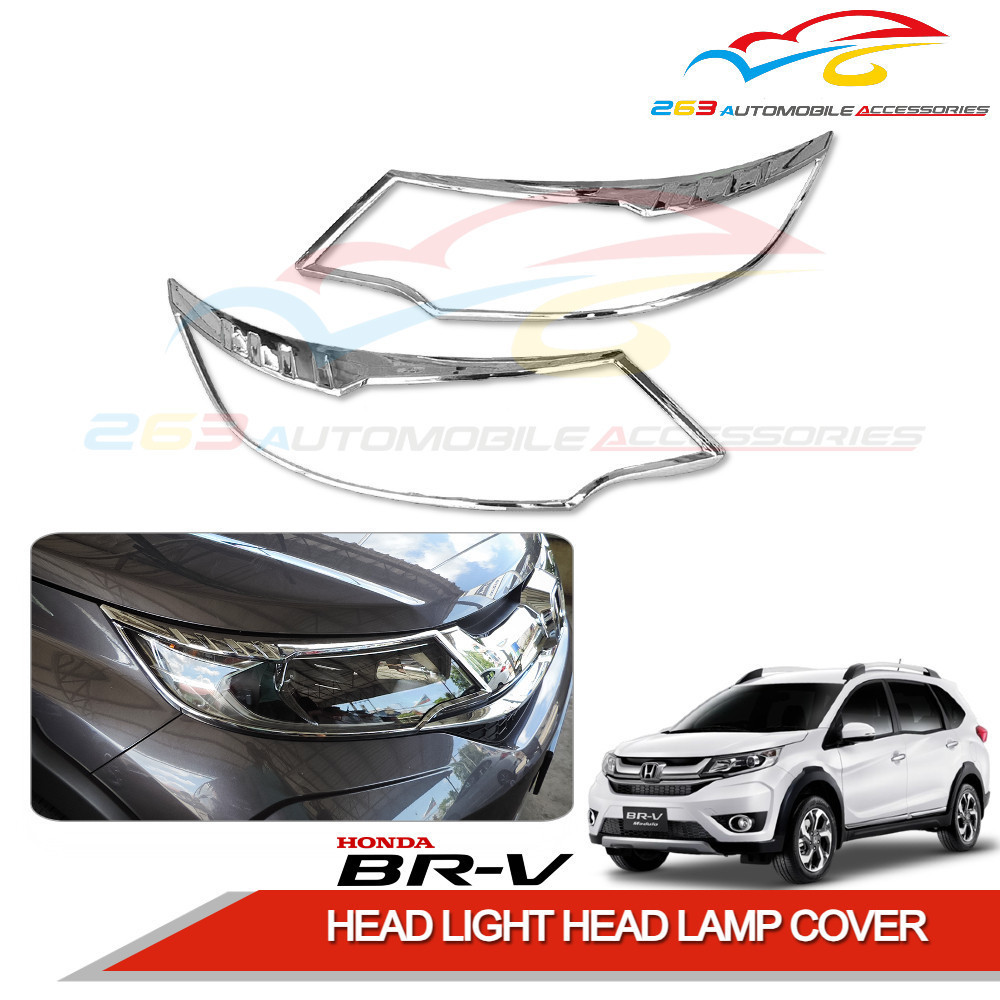 HONDA BR-V BRV 2017-2021 HEAD LIGHT HEAD LAMP COVER (CHROME) '2 PC/SET ...
