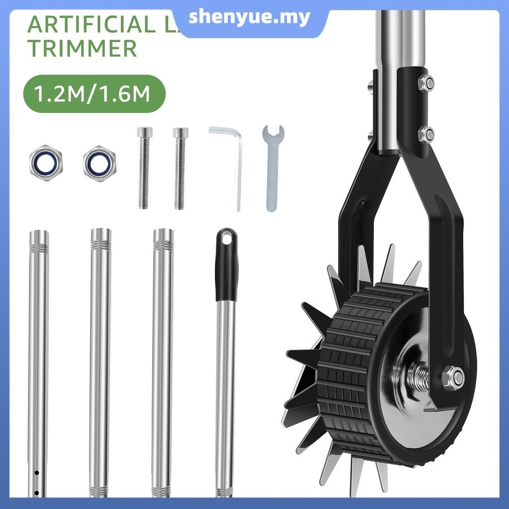 Wheel Rotary Edger Manual Lawn Edger with 3/4 Sections Stainless Steel ...