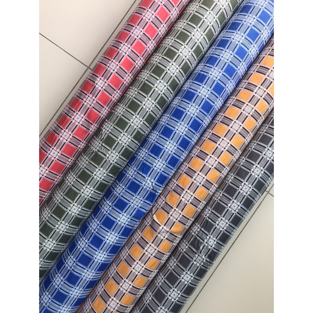 Kain Tetron Cotton TC Design Kotak Bidang 48 inci | Shopee Malaysia