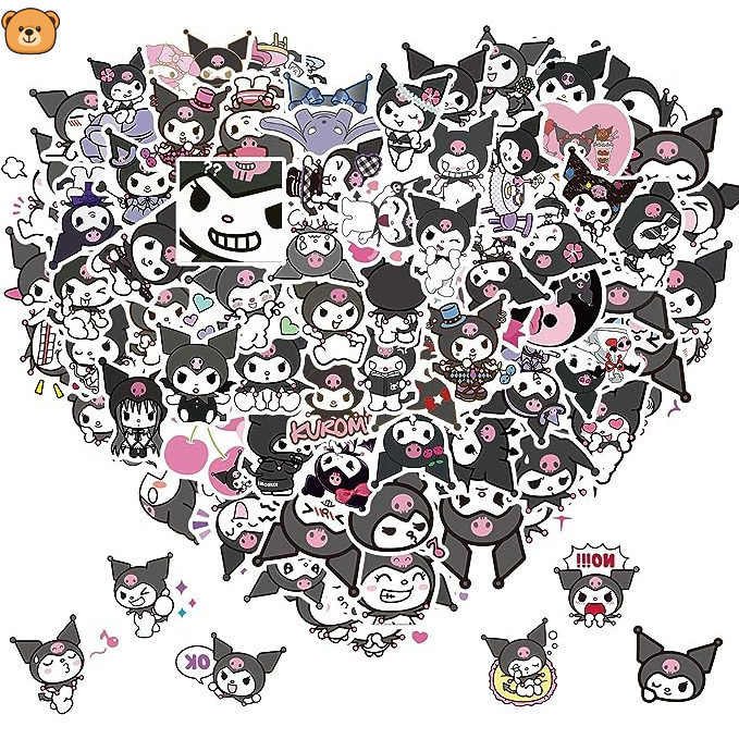 [Ready stock] 100pcs Kuromi Stickers, My melody Cute Kawaii Stickers ...