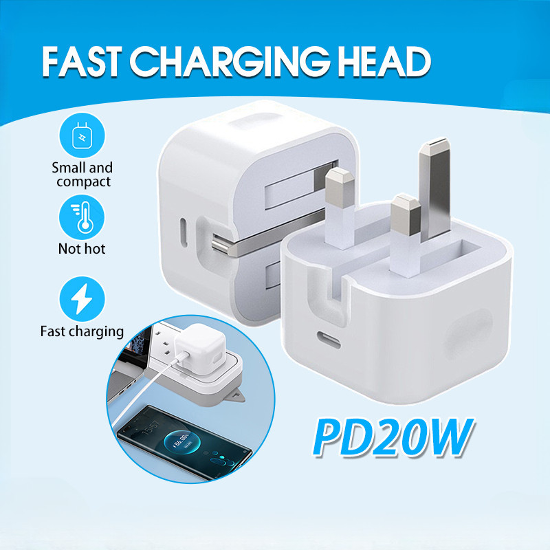 20W PD Type-C Charger Fast Charging Quick Wall Charger Folding USB-C ...