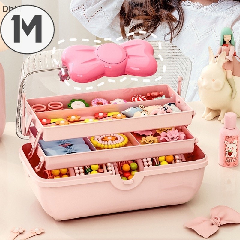 1M Multi-layer Hairpin Organizer Cute Girl Jewelry Case Head Rope ...