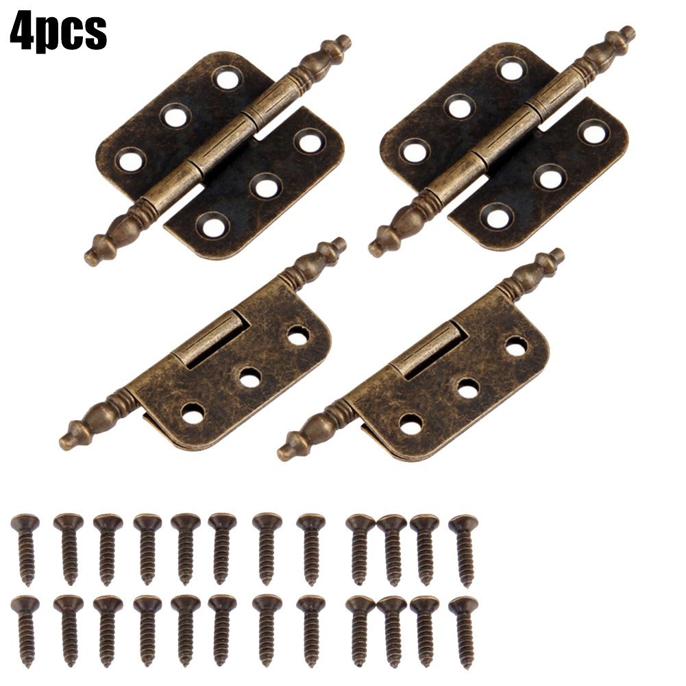 (MULSTORE) Antique Bronze Crown Hinges 6 Holes Jewelry Gift Box ...