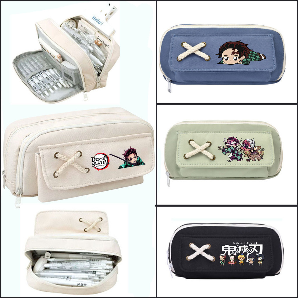 Anime Pencil Case Cartoon Demon Slayer Pencil Case Student Pen Bag ...