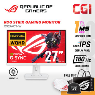 Asus 27" ROG Strix XG27ACS-W Fast IPS WQHD HDR400 GSync Adaptive Sync ...