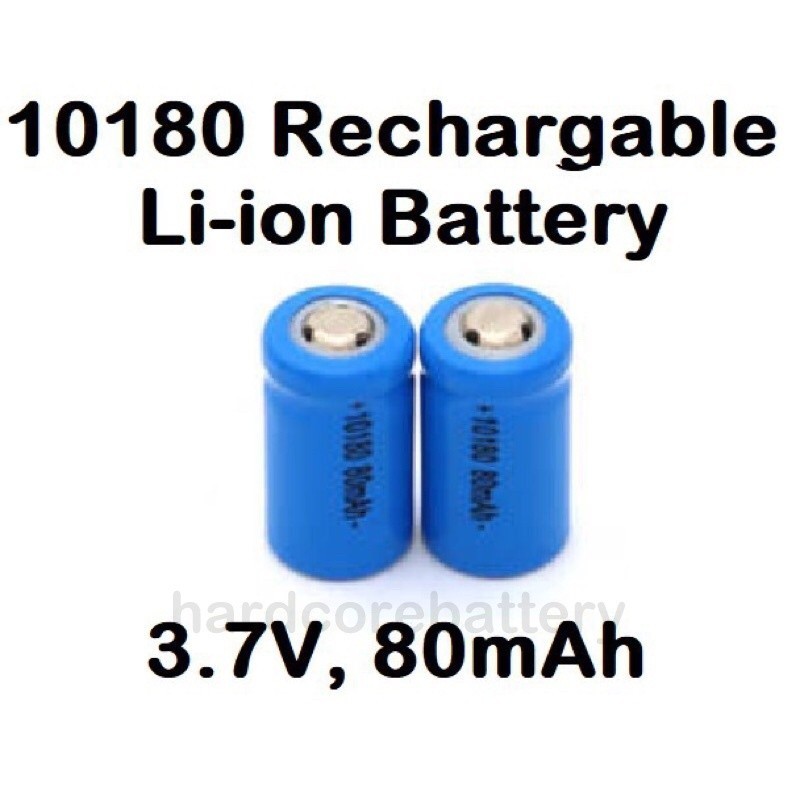 10180 3.7V 80mAh Rechargeable lithium ion Li-Ion Battery for mini keychain flashlight LED device ...