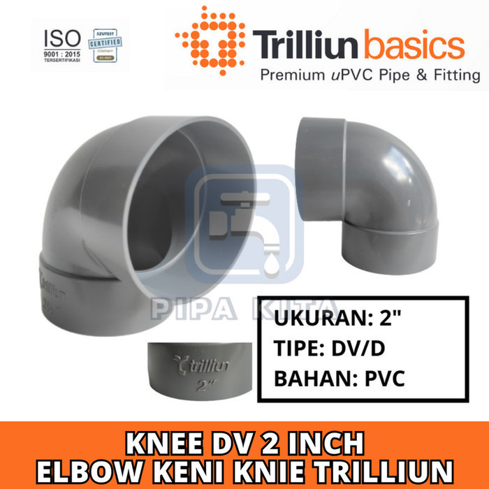 Knee DV 2 Inch TRILLION D PVC Elbow Knie Keni L 2 Dim Plain | Shopee Malaysia