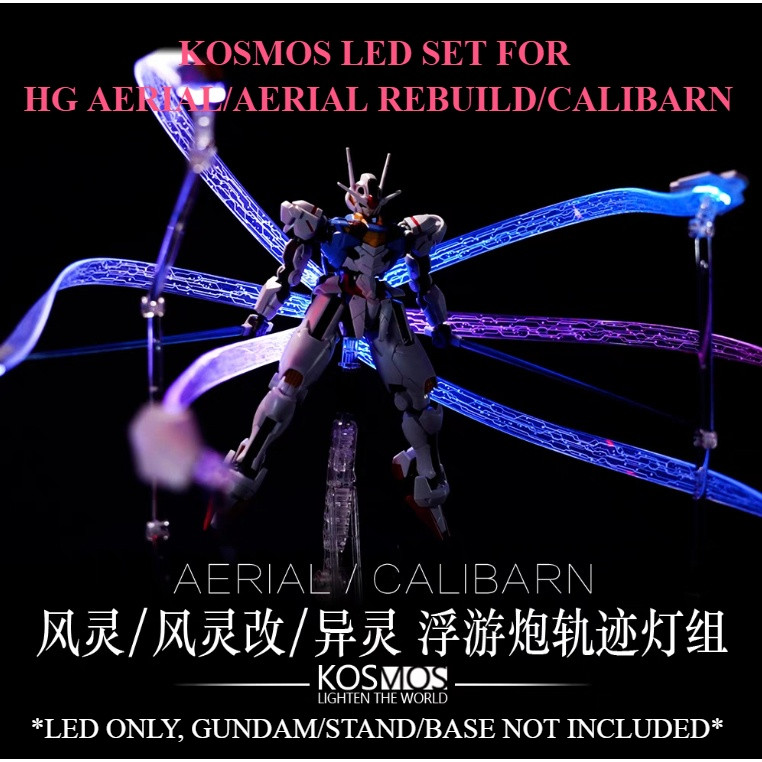 [KOSMOS] LED Light Effect for HG 1/144 Gundam Aerial / Aerial Rebuild ...