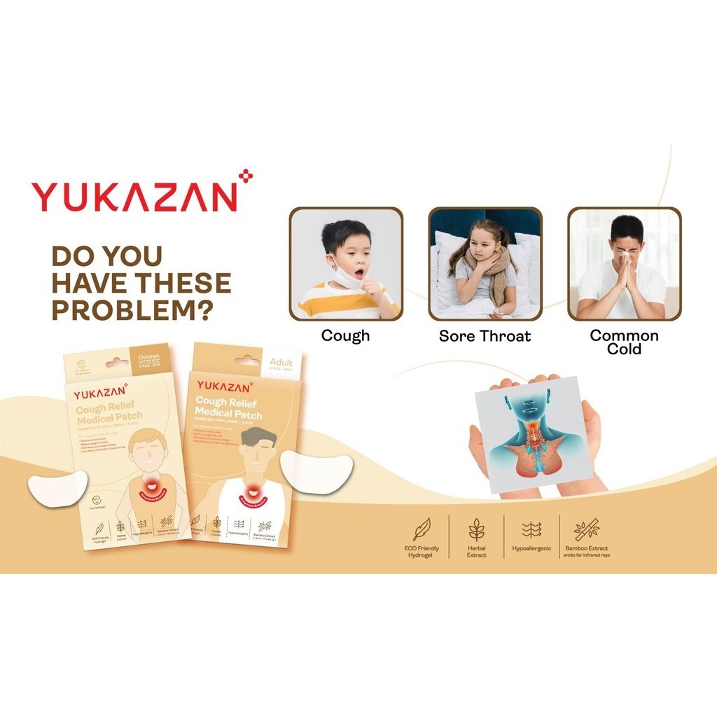 *YUKAZAN* MKA Cough Relief Medical Patch Anti Cough Patch For Cough ...