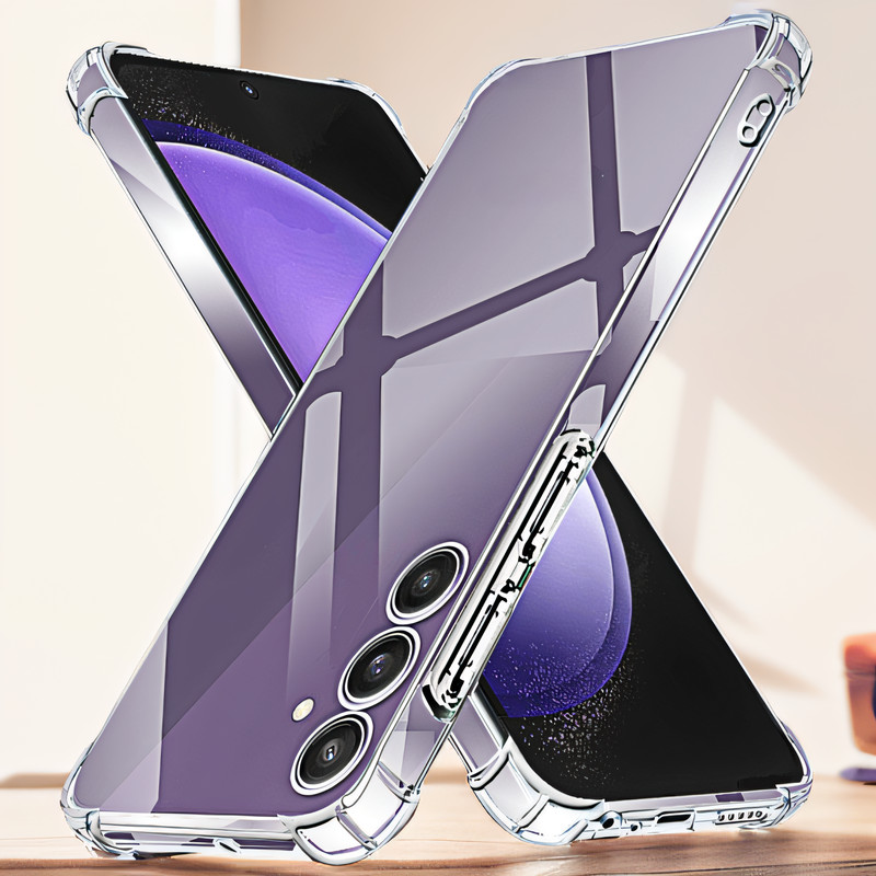 Soft Ultra Thin Clear Back Cover Samsung Galaxy S23 S24 Ultra S22 S21 S20 S23 FE Transparent ...