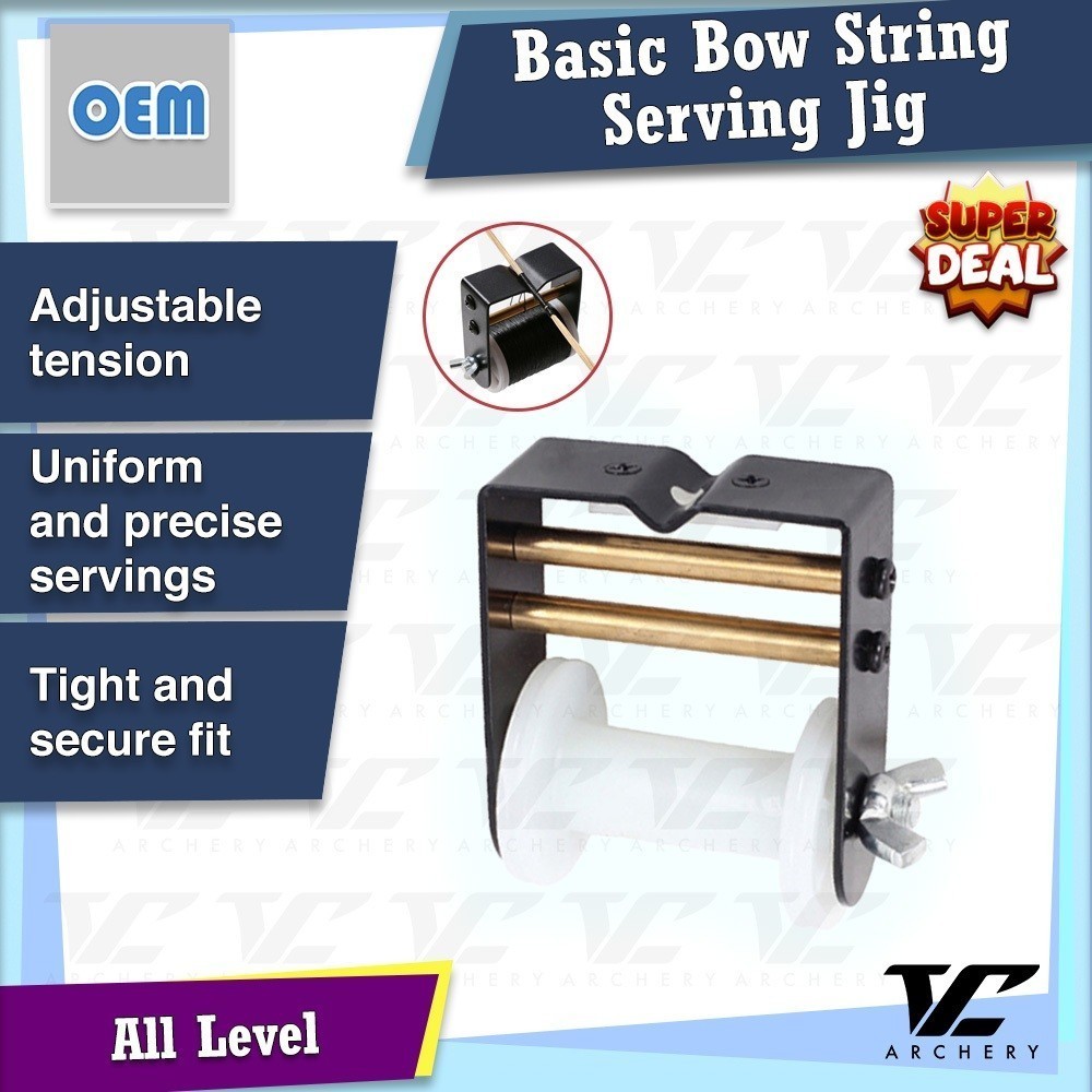 V Club Archery Basic Bow String Serving Jig - Adjustable Tension ...