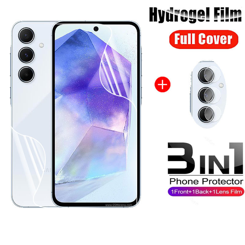 3in1 Hydrogel Film For Samsung Galaxy A55 A35 F55 F15 M55 M15 4G 5G ...
