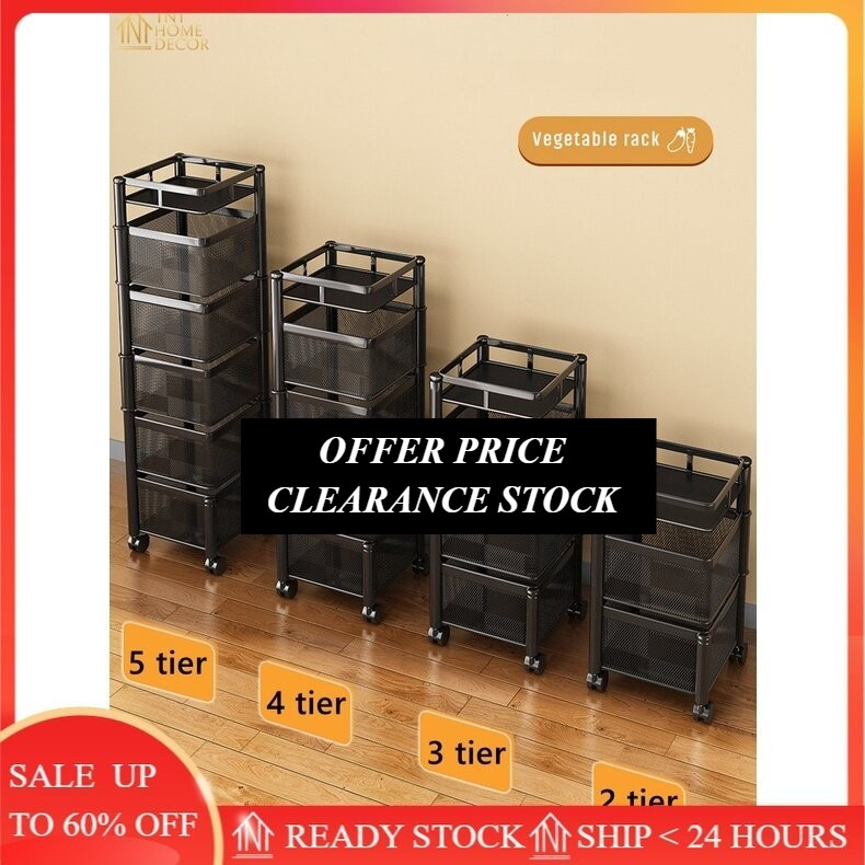 TNT Multifunctional Movable Kitchen Storage Rack /Rak Dapur | Shopee ...