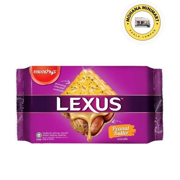 Munchy's Lexus Sandwich Calcium Crackers Peanut Butter 190g | Shopee ...
