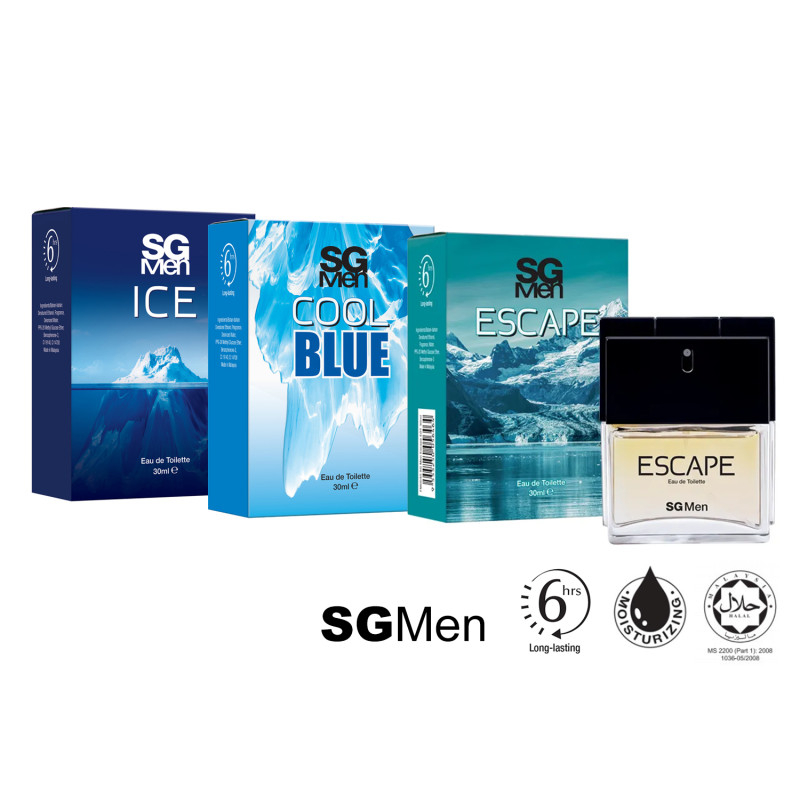 SG MEN Perfume EDT 30ml ( Ice ), ( Cool Blue ), ( Escape ) | Shopee ...