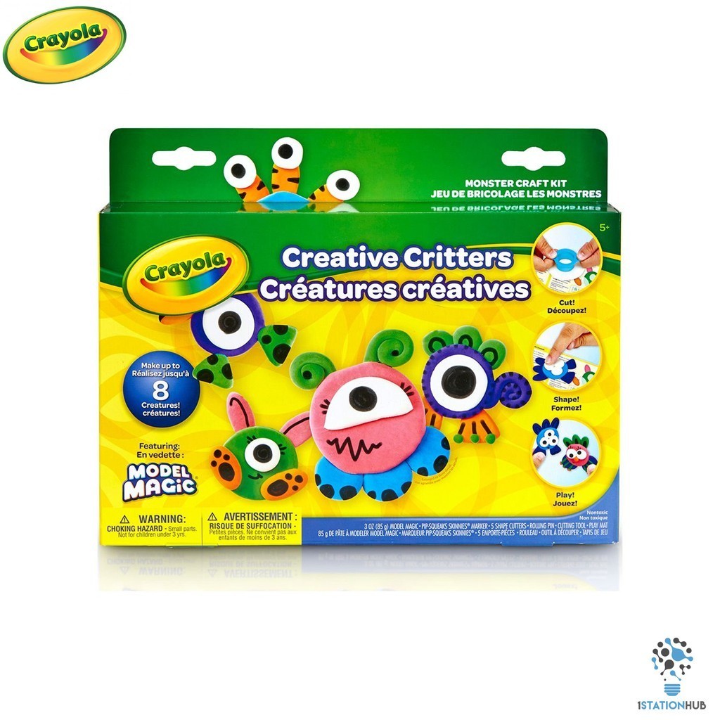 Crayola Model Magic Creative Critters Craft Kit - Monster | Shopee Malaysia