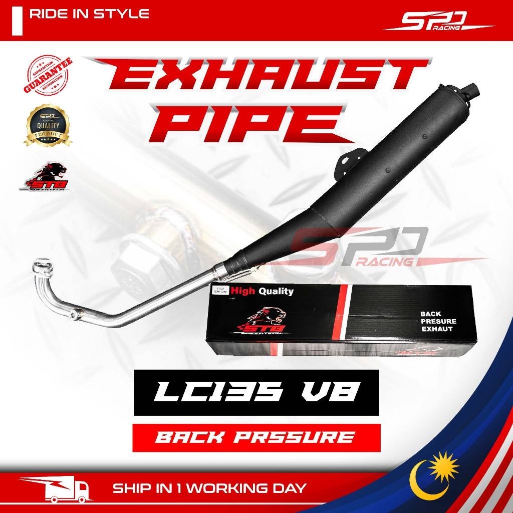 Exhaust Pipe STB Racing RSX150 RS150 RS Y16 LC135 V8 LC135 FI Raider150 ...